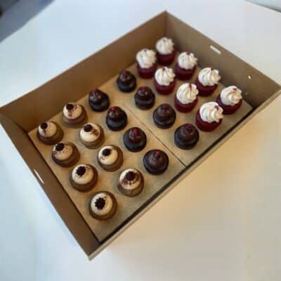 Petit Four Box of 24 Cakes (No Added Nuts Recipe) - MAHADEVA'S KITCHEN